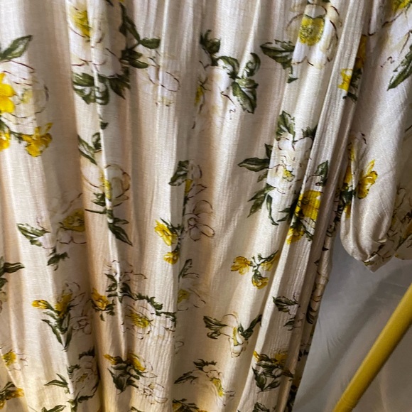 NAIF | Dresses | Floral Print Dress With Yellow And Green Accents ...